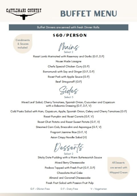 Dubbo Restaurant Functions Cattlemans Country Motor Inn